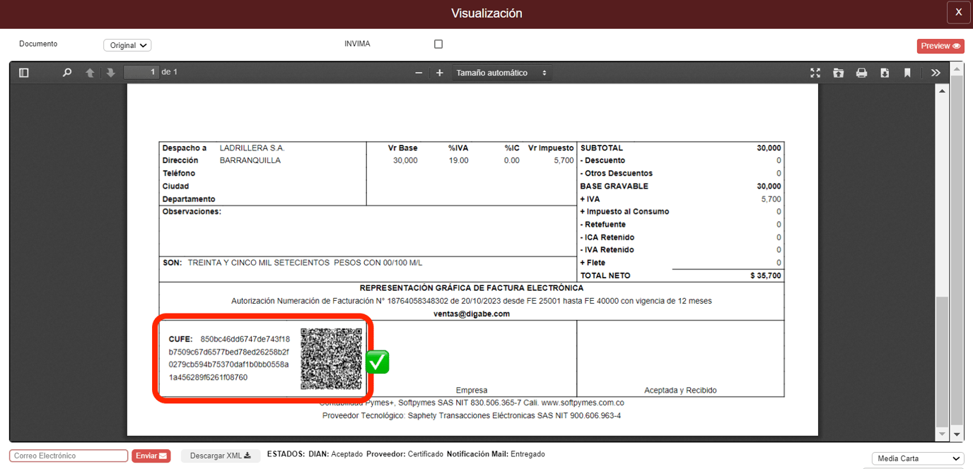 ¿Cómo validar o comprobar si una factura de venta electrónica, Documento Soporte o Documento ...